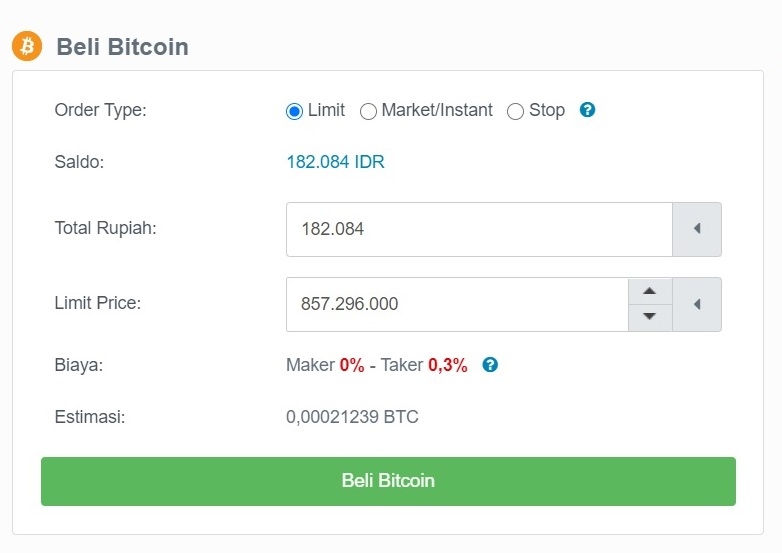 Apa Itu Order Book, Market Instant dan Market Limit?