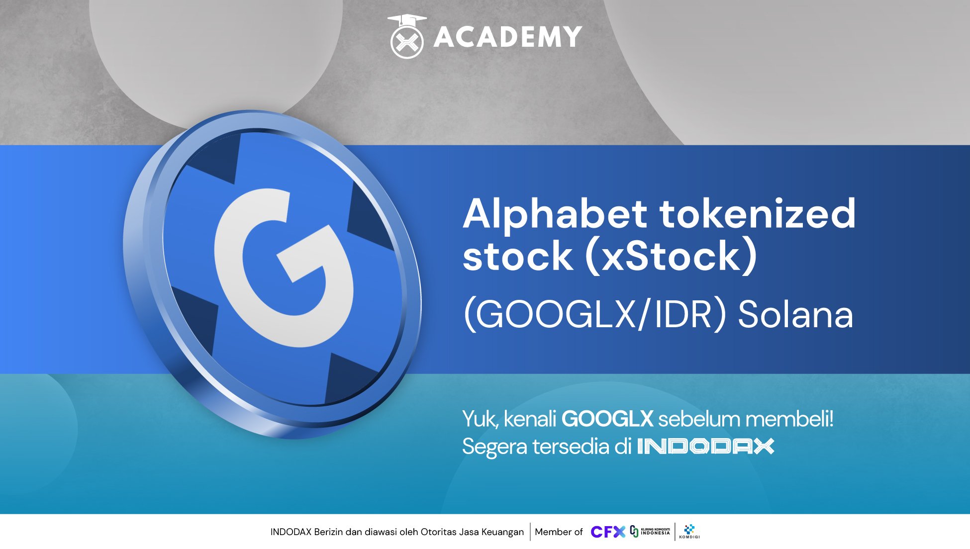Alphabet tokenized stock (GOOGLX) Kini Hadir di INDODAX!